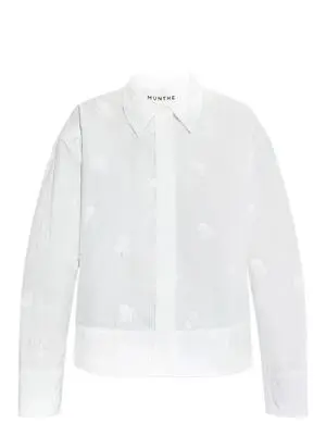 Munthe Kaseia Embroidered Button-up Shirt - White