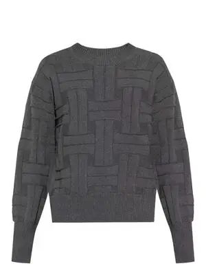Kenzo Embossed-knit Sweater - Grey