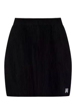Amiri Ribbed Mini Skirt - Black