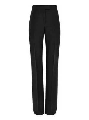 FERRAGAMO Wool Faille Trouser - Black