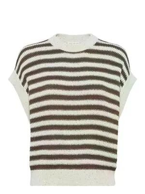 Brunello Cucinelli Striped T-shirt - White