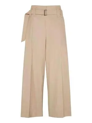 Brunello Cucinelli Belted Trousers - Neutrals