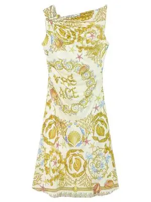 Versace Underwater Barocco Mini Dress - Yellow