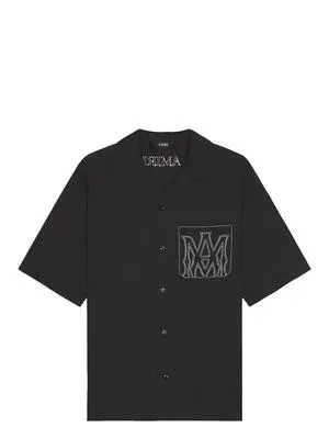 Amiri Ma Outline Bowling Shirt - Black
