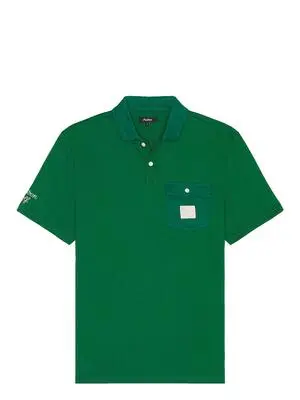 MALBON Jovis Solid Polo In Green - Kelly Green