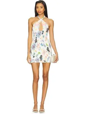 AFRM Amherst Halterneck Mini Dress - Summer Convo