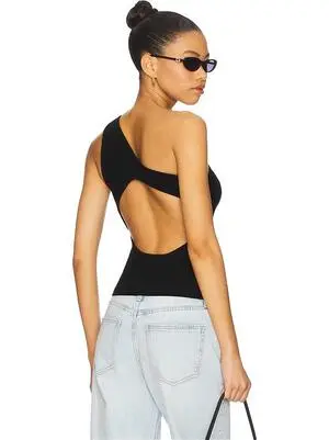 Free People X Jayne One Shoulder Top - Black