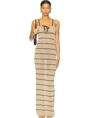 ASTA RESORT Celeste Maxi Dress - Biscuit Stripe