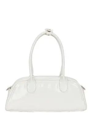 8 Other Reasons Patent Leather Bowler Bag - White