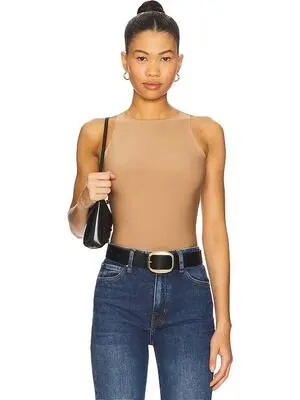 Commando Butter Crewneck Tank Bodysuit - Toffee