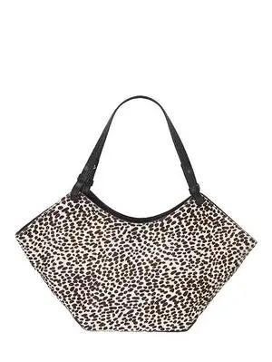 FLATTERED Dilba Mini Tote Bag - Leather Hair Chocolate Dot