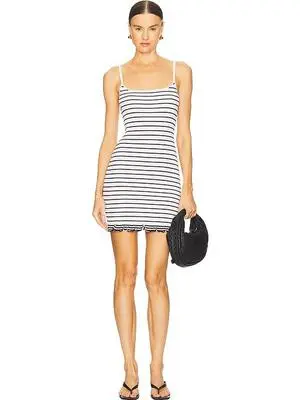 L'academie By Marianna Nicole Ribbed Mini Dress - Black & White