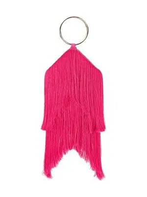 OLGA BERG Jamie Fringed Bag - Fuchsia