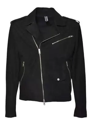 DFOUR Asymmetric-zip Biker Jacket - Blue