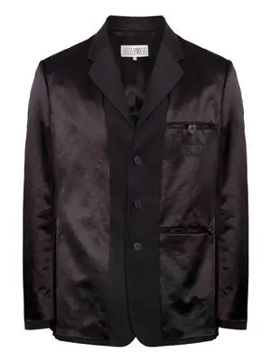 MAISON MARGIELA Satin-finish Blazer - Black