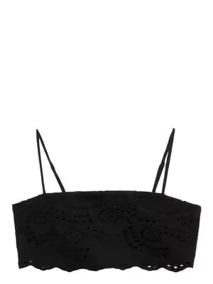 MC2 SAINT BARTH Broderie Anglaise Top - Black