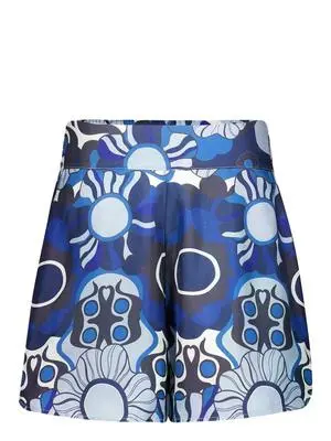 PAULA Floral-print Shorts - Blue