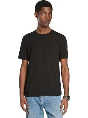 Michael Kors Cotton Short-Sleeve Sweater Black