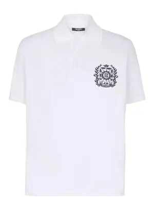 Balmain Logo-print Polo Shirt - White