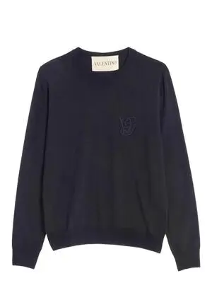 Valentino Garavani Embroidered Sweater - Blue