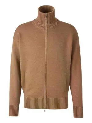 GRAN SASSO Zip-up Cardigan - Brown