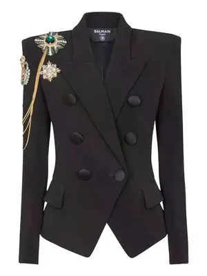Balmain Double-breasted Blazer - Black