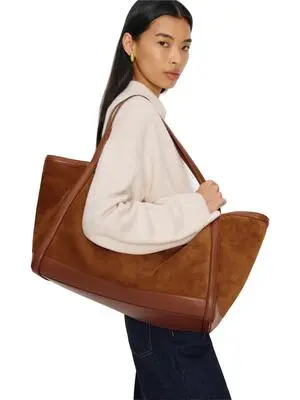 REFORMATION Evangeline Tote Bag Brown