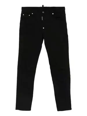 Dsquared2 Cotton Straight Leg Jeans - Black