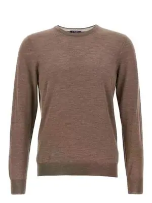 BARBA NAPOLI Crew-neck Long-sleeve Jumper - Brown