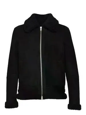 DFOUR Suede Zip-up Jacket - Black