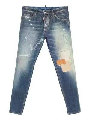 Dsquared2 Patch-detailing Straight Leg Jeans - Blue
