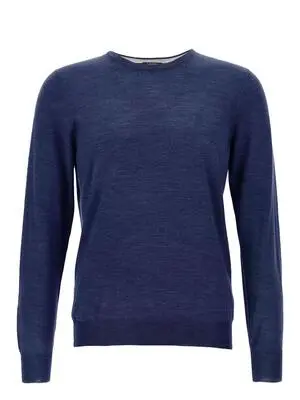 BARBA NAPOLI Long-sleeved Crew-neck Sweater - Blue