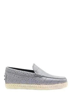 TOD'S Leather Espadrilles - Grey