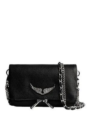 Zadig&Voltaire Rock Nano Leather Clutch Bag - Black