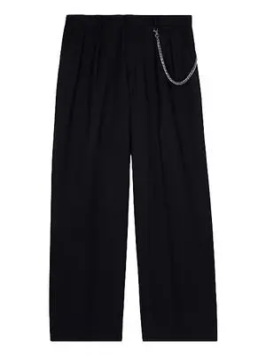 The Kooples Regular-fit Straight-leg Wool-blend Trousers - Black