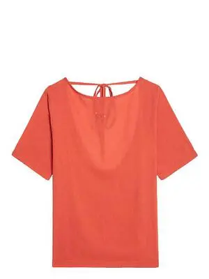 Zadig&Voltaire Ella Relaxed-fit Open-back Cotton-blend T-shirt - Sienna