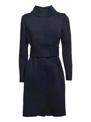 CHARLOTT Belted Tailored Coat - Blue