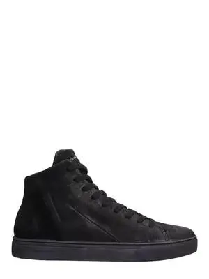 CRIME LONDON Minimal Hi-top Sneakers - Black