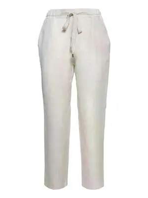 BARBA NAPOLI Drawstring-waist Trousers - White