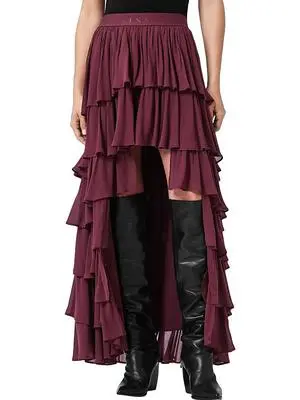 ALLSAINTS Cavalry Maxi Skirt - Tawny Port