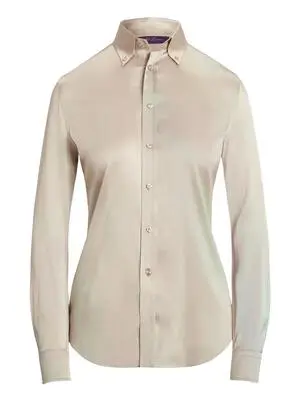 RALPH LAUREN Satin Button-Up Shirt