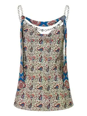 Rabanne Paisley-print Top - Neutrals