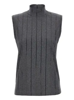 Brunello Cucinelli Brunello Cucinelli Micro Sequin Top Gray
