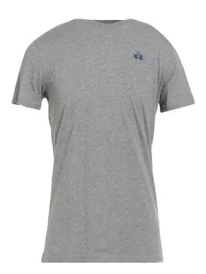 LA MARTINA Man T-shirt Grey Size L Cotton Grey