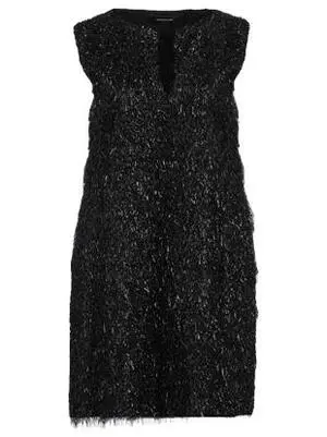 Fabiana Filippi Viscose And Metallic Fiber Polyamide Mini Dress - Black