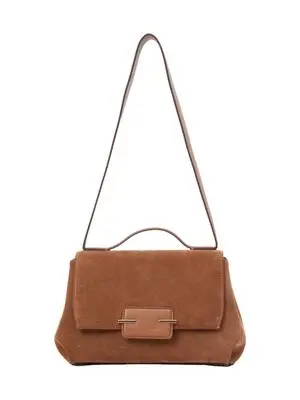 Rag & Bone Realm Suede Top Handle Bag - Golden Brown