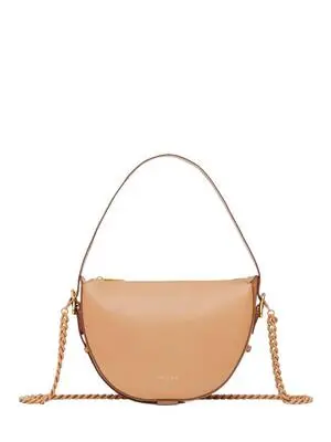 Senreve Mini Fortuna Smooth Leather Crescent Bag - Biscotti