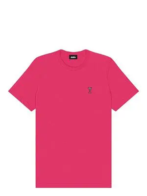 DALIX Mens Martini Cotton Tee Fuchsia