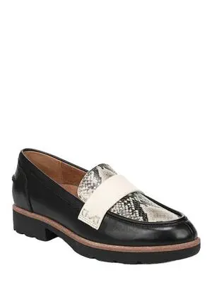 Vionic Cleo Leather Loafer Black Multi