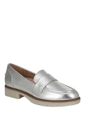 Vionic Cleo Leather Loafer Silver